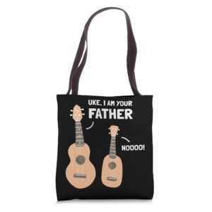 uke i am your father ukulele guitar music tote bag