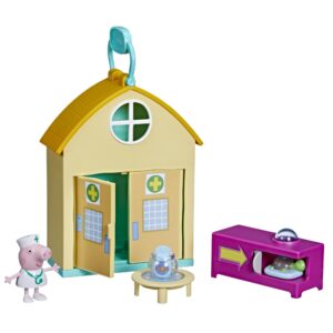 peppa pig peppa’s adventures peppa visits the vet fun playset preschool toy, includes 1 figure and 3 accessories, ages 3 and up