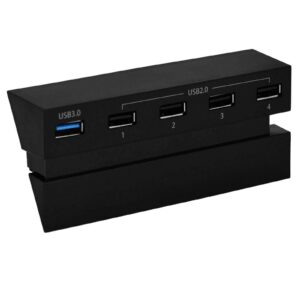 linalife ps4 usb hub 3.0-5-port usb 3.0 & 2.0 extension adapter for playstation 4 ps4 not for ps4 slim, ps4 pro edition gaming console