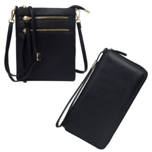 bveyzi large capacity wallets & small crossbody purses for women