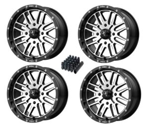 full set of msa m38 brute 22x7 4/156 10mm wheels