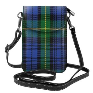 small crossbody scottish clan gordon tartan crossbody purse bag fashion cell purse wallet for women/girls gift