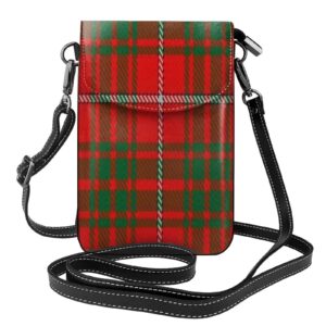 small crossbody scottish clan bruce tartan crossbody purse bag fashion cell purse wallet for women/girls gift