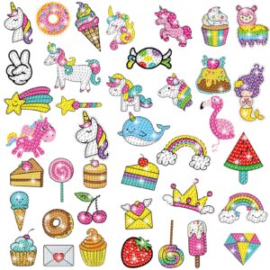 meiest 5d diamond art painting stickers kits for kids and adult beginners,fun diy unicorn and ice-cream mosaic stickers by numbers kits,creative arts and crafts set and handmade gift