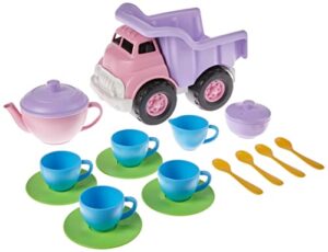 green toys tea set and dump truck gift set