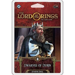 the lord of the rings the card game dwarves of durin starter deck - cooperative adventure game, strategy game, ages 14+, 1-4 players, 30-120 min playtime, made by fantasy flight games