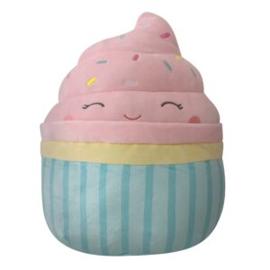 squishmallows original 14-inch diedre vanilla cupcake with pink frosting - large ultrasoft official jazwares plush