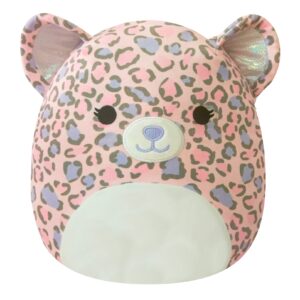 squishmallows original 12-inch dallas pink and purple leopard - medium-sized ultrasoft official jazwares plush