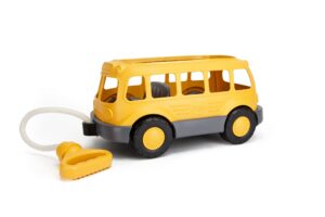 green toys school bus wagon , yellow