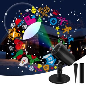 christmas projector lights outdoor remote controlled, upgraded rotating led lighting projector landscape waterproof for garden patio indoor home wedding party holiday decorations