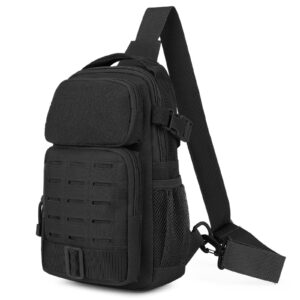 pinprin tactical chest bag military molle sling bag waterproof outdoor shoulder bag