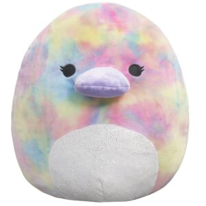 squishmallows original 14-inch brindall rainbow tie-dye platypus - large ultrasoft official jazwares plush