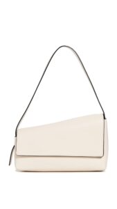 staud women's acute shoulder bag, cream, off white, one size