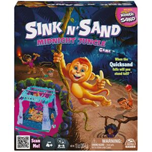 spin master games sink n’ sand, midnight jungle amazon exclusive kids board game with kinetic sand for sensory fun gift idea, for preschoolers and kids ages 4 and up