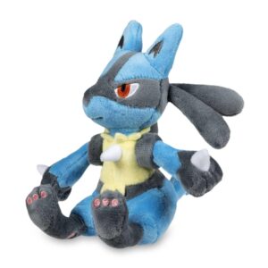 pokemon center: sitting cuties: lucario plush # 448 - generation 4-6 in