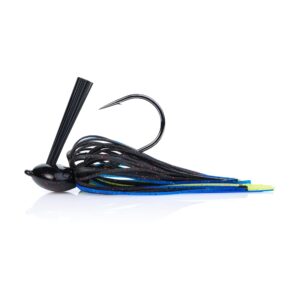 berkley flipping fishing jig, black blue chartreuse