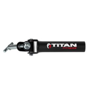 titan fitness rack mounted landmine attachment, compatible with t2, t3, x3, titan series power racks, includes hole mount adapters, fit 2" olympic bars