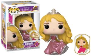 disney princess funko pop vinyl figure | aurora (gold) with pin