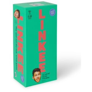 linkee: nick jonas edition: family quiz board game for adults and teens, perfect for family game night