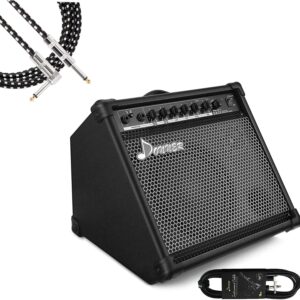 donner electric drum amp 35-watt electronic drum amplifier & electric instrument cable 10 ft