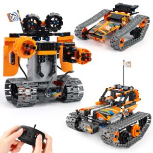 iqbox building toys stem robot kit for kids ages 8-12, remote control erector sets engineering robotics kits, educational birthday for boys & girls 5-7 9 10 11 13 14+ year old