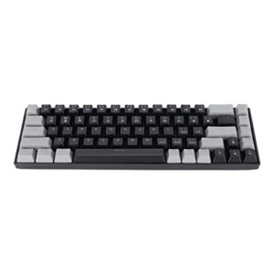 mechanical keyboard,68‑key rgb backlit gaming mechanical keyboard,support 20 kinds of super dazzling led light effects,plug and play,for general desktop and notebook computers(black (green shaft))