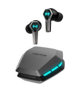 hecate by edifier gx04 anc true wireless gaming earbuds, active noise cancelling bluetooth gaming earbuds with ultra low latency, h+ special game sound effect, 6 microphones, rgb lighting, fast charge