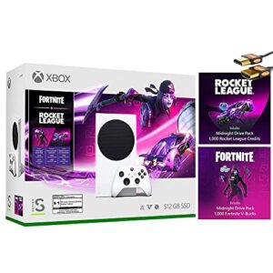 microsoft xbox series s 512 gb ssd all-digital console, wireless controller, 1440p gaming resolution, up to 120 fps, hdr (high dynamic range), amd freesync, fortnite & rocket league, hdmi cable (renewed)