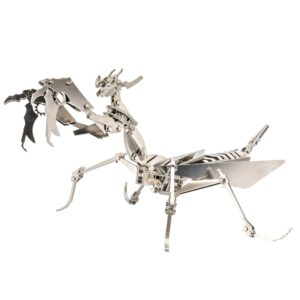 madsteel insect mantis exhilarating 3d metal model puzzle kit for adults – exquisite brain building miniature toy, stainless steel assembly for mindful relaxation and fun (non-finished model)