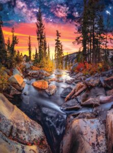 buffalo games - earthpix - forest magic hour - 1000 piece jigsaw puzzle for adults -challenging puzzle perfect for game nights - finished size is 26.75 x 19.75