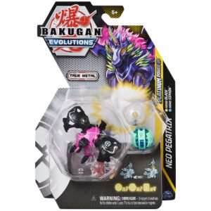 bakugan evolutions, wrath with nano clutch and echo platinum power up pack, true metal bakugan action figure, 2 nanogan, 2 bakucore, 2 ability cards, kids toys for boys and girls, ages 6 and up