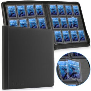 900 cards football card binder sleeves for trading cards,football 3 ring card binder hold up to 900 cards,trading card collector album fit for tcg yugioh card and sports cards.(football card binder)