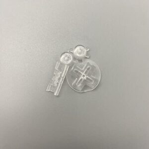 game boy color high quality button set with matching ir cover - clear white