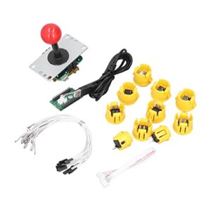 shanrya joystick kit, classic remote controller simple installation pc arcade stick metal for game consoles