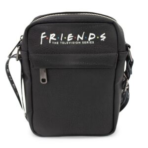 buckle down friends bag, crossbody, logo, vegan leather