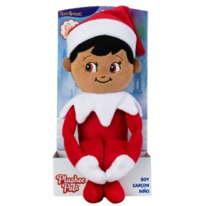 the elf on the shelf plushee pals - 17-inch scout elf plush toys - huggable and lovable stuffed brown eyed boy elf plush