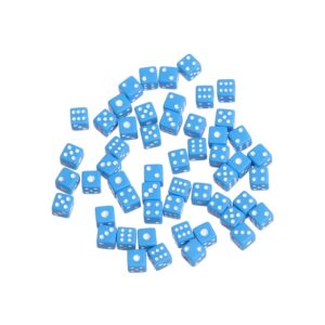 u-m 50pcs/bag 6 sided dices table games dice 5mm acrylic round corner board game dice party game dices portable cubes digital dices attractive processed