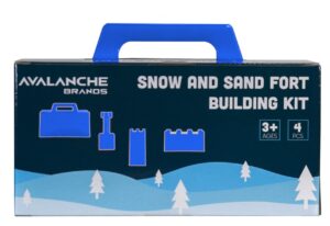 avalanche brands | snow & sand fort building kit | red | 4-piece set