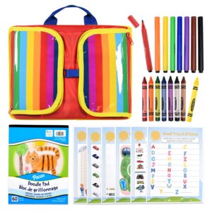 set solutions lap desk with cushion for kids - foldable with storage - includes writing and art accessories - travel activity kit - lap tray - portable coloring kit for kids and toddlers