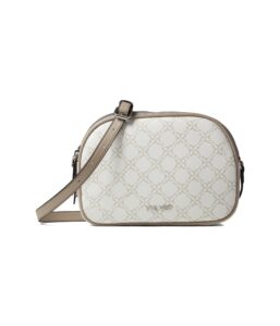 nine west dannin mini crossbody white/pumice logo one size