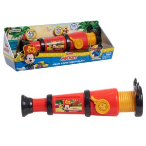 disney junior mickey mouse adventure spyglass with sounds, pirate dress up and pretend play, kids toys for ages 3 up by just play