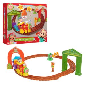 cocomelon all aboard music train, toy figures & playsets, officially licensed kids toys for ages 18 month by just play