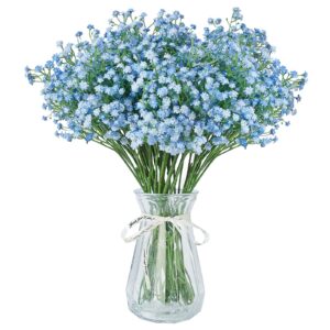 lylyfan babys breath artificial flowers,12 pcs gypsophila real touch flowers for wedding party home garden decoration