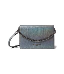 karl lagerfeld paris simone crossbody metallic gunmetal one size