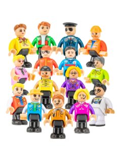 vanstarry magnetic figures,community figures set of 16 pieces,play people perfect for magnetic tiles,stem learning toys children,magnetic tiles expansion pack (16 magnetic figures)