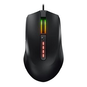 cherry mc 2.1 wired gaming mouse rgb lighting with programmable buttons and user profiles. fits in your hand. right handed. 5000 dpi pixart sensor. black