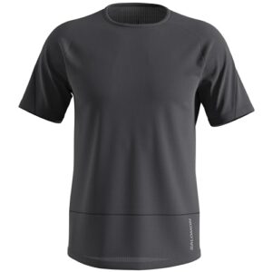 salomon mens tee t shirt, deep black, medium us