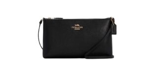 coach womens zip top crossbody (im/black)