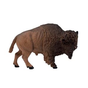 deluxebase mini animal adventure replicas - buffalo from hand painted realistic buffalo figure. small plastic animal figurines & animal party favors. ideal safari animal toys & gifts for kids.