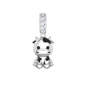 proess sterling silver cow charm highland cow charm cow bead cow jewelry gifts for women